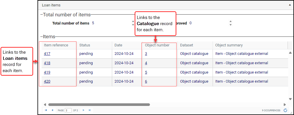 How to record and manage Loan items