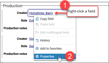 Field level help: Help View, Field properties and Tooltip