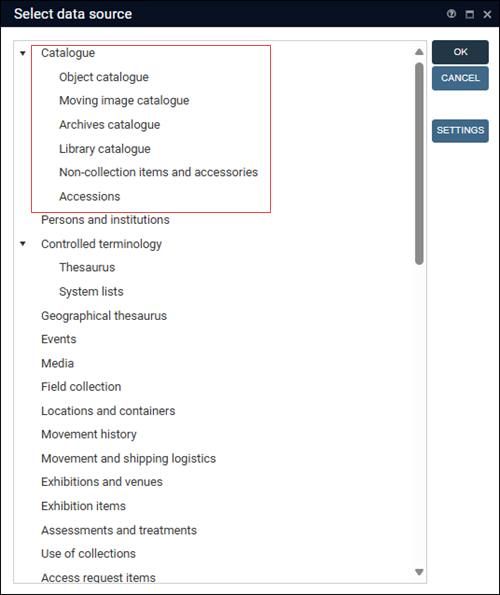 Administration data sources