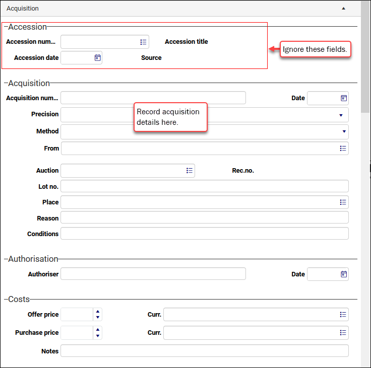 Archives: how to accession and catalogue archival material