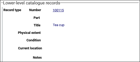 Object catalogue: how to create an object record